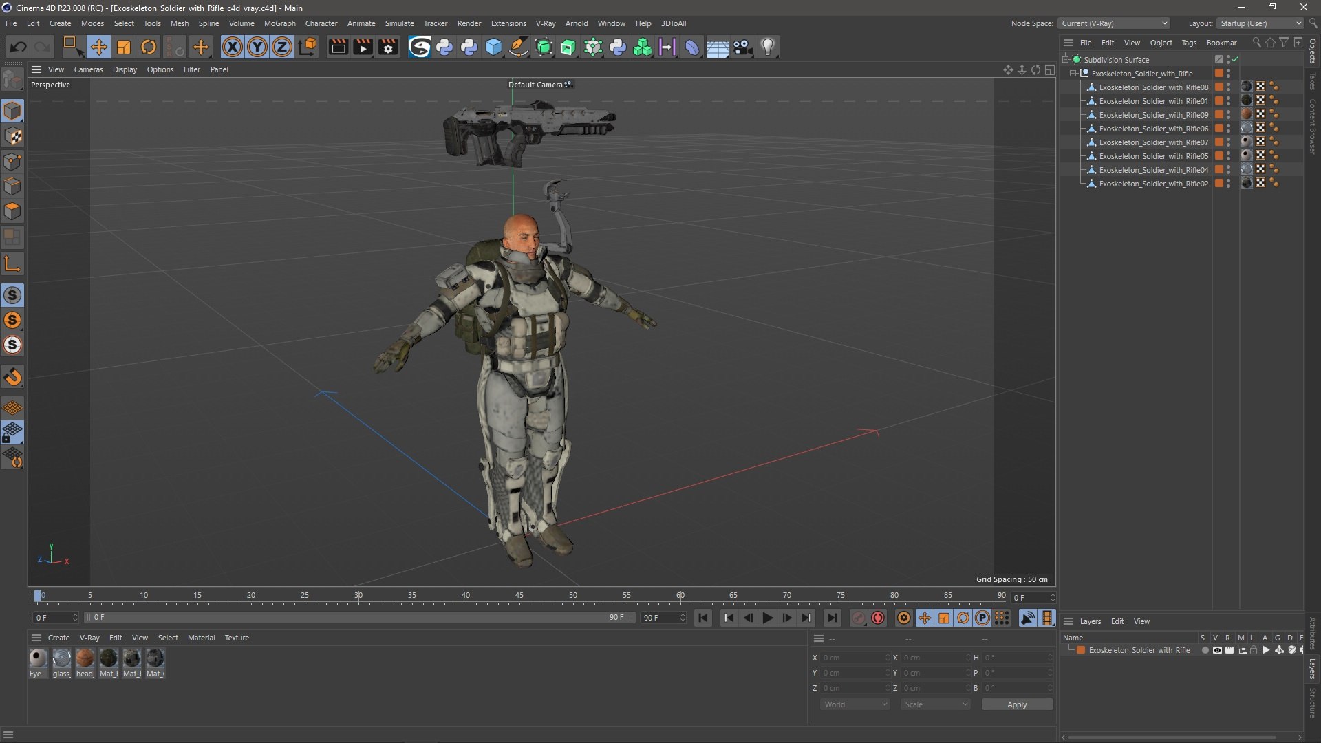 Exoskeleton Soldier With Rifle 3D Model - TurboSquid 2307406