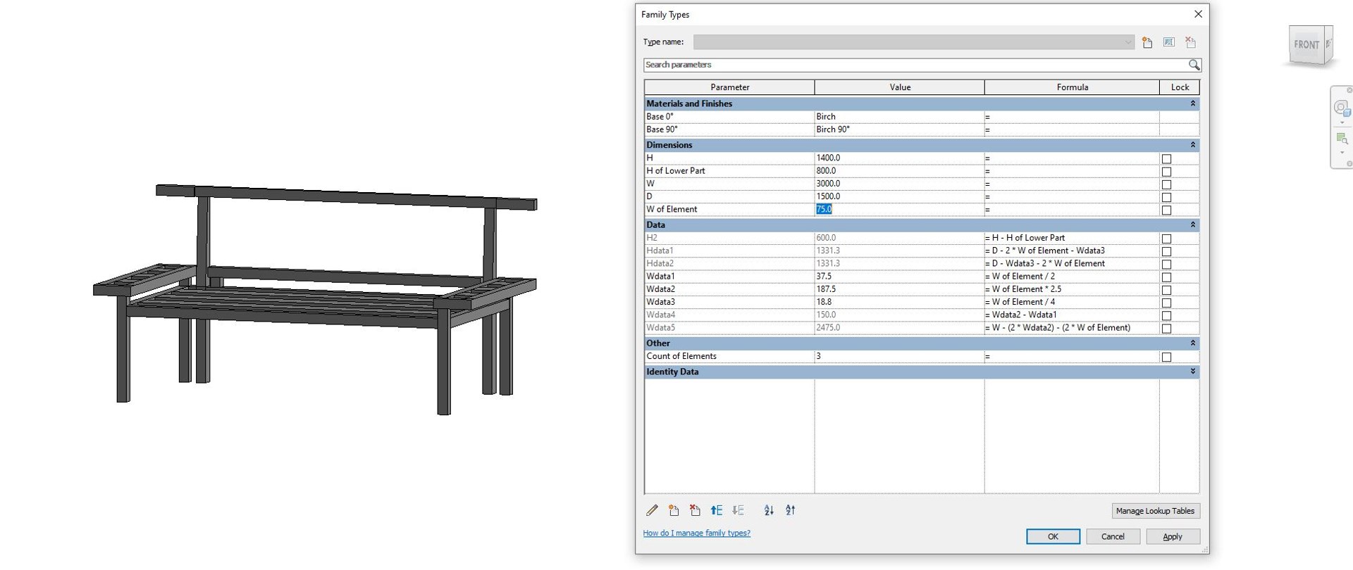 Free Revit Family Wooden 3D Model - TurboSquid 1678630