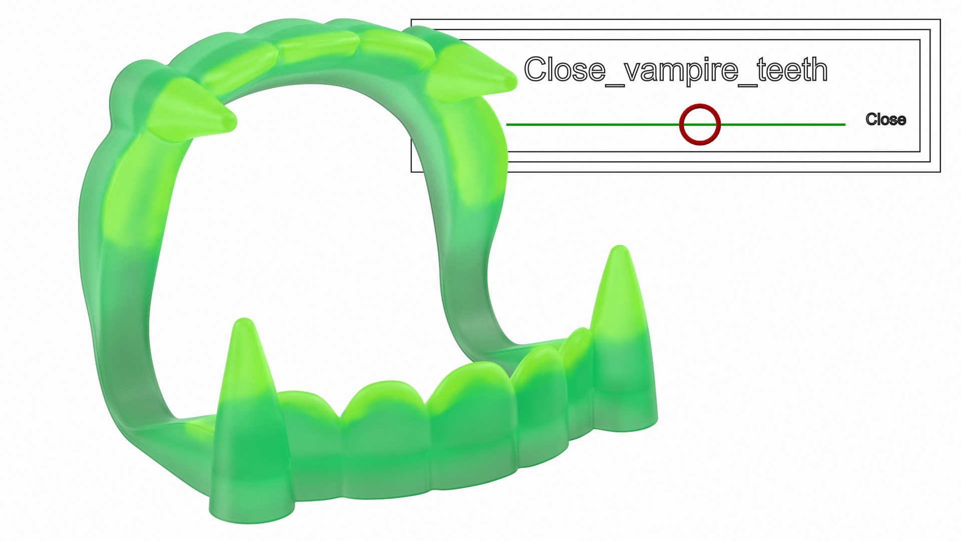 Vampire Teeth Green Rigged 3D Model - TurboSquid 1781685