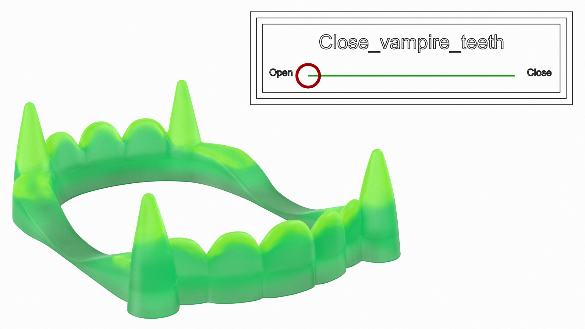 Vampire Teeth Green Rigged 3D Model - TurboSquid 1781685