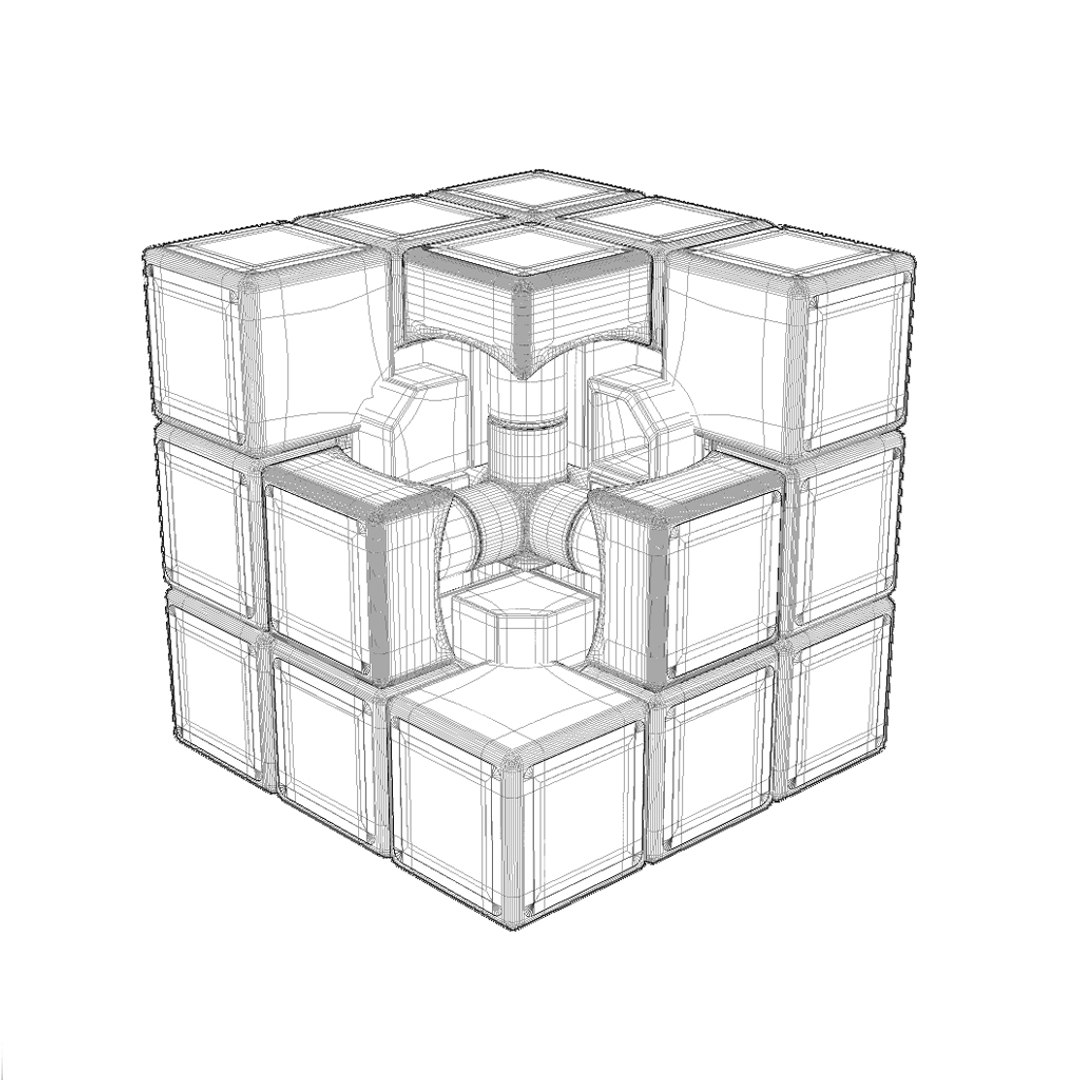 Free Puzzle Cube 001 3d Model