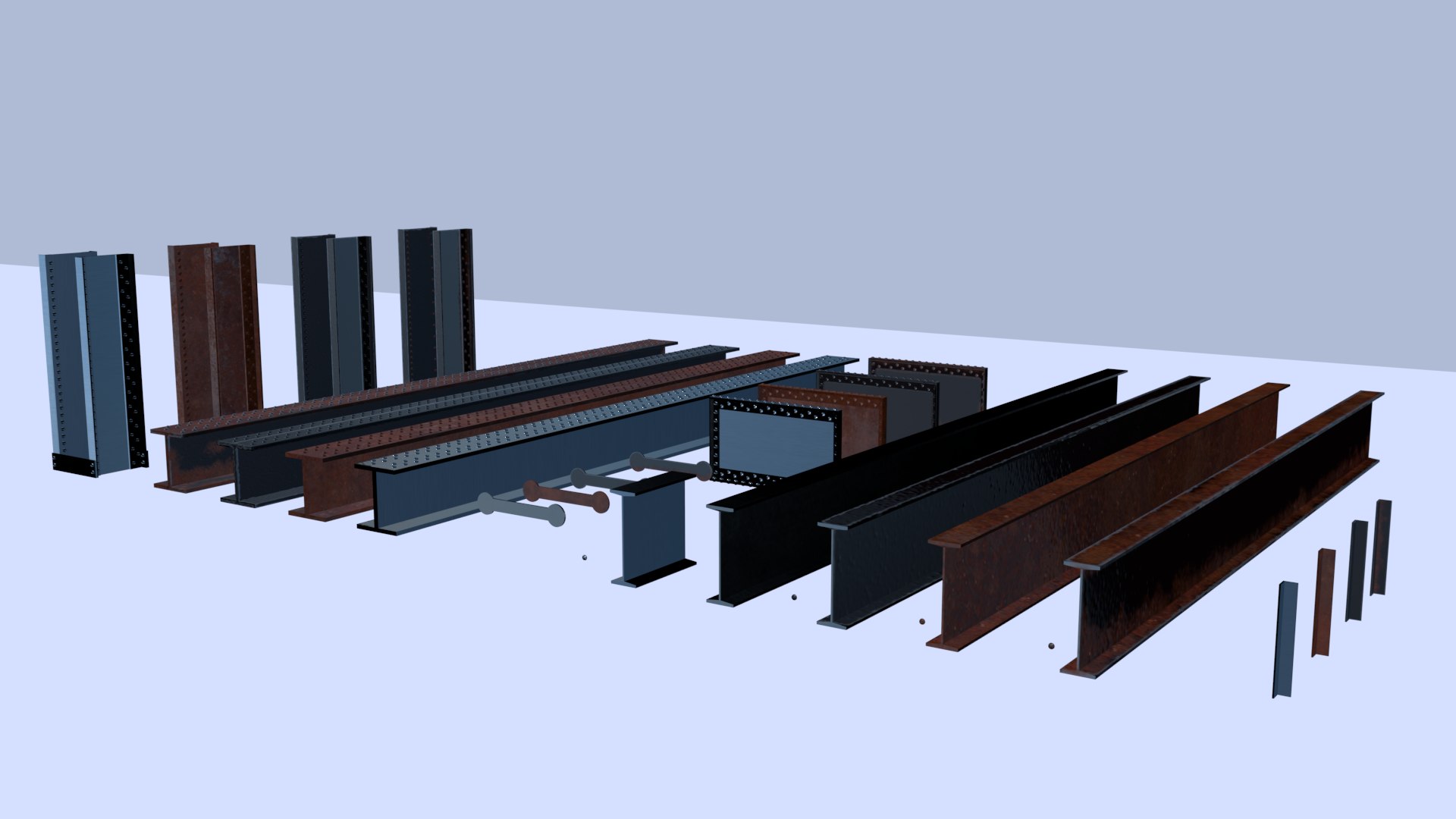 Girders Truss 3D Model - TurboSquid 1470366