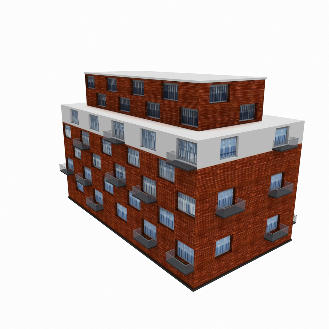 3d Residential Office Building Model