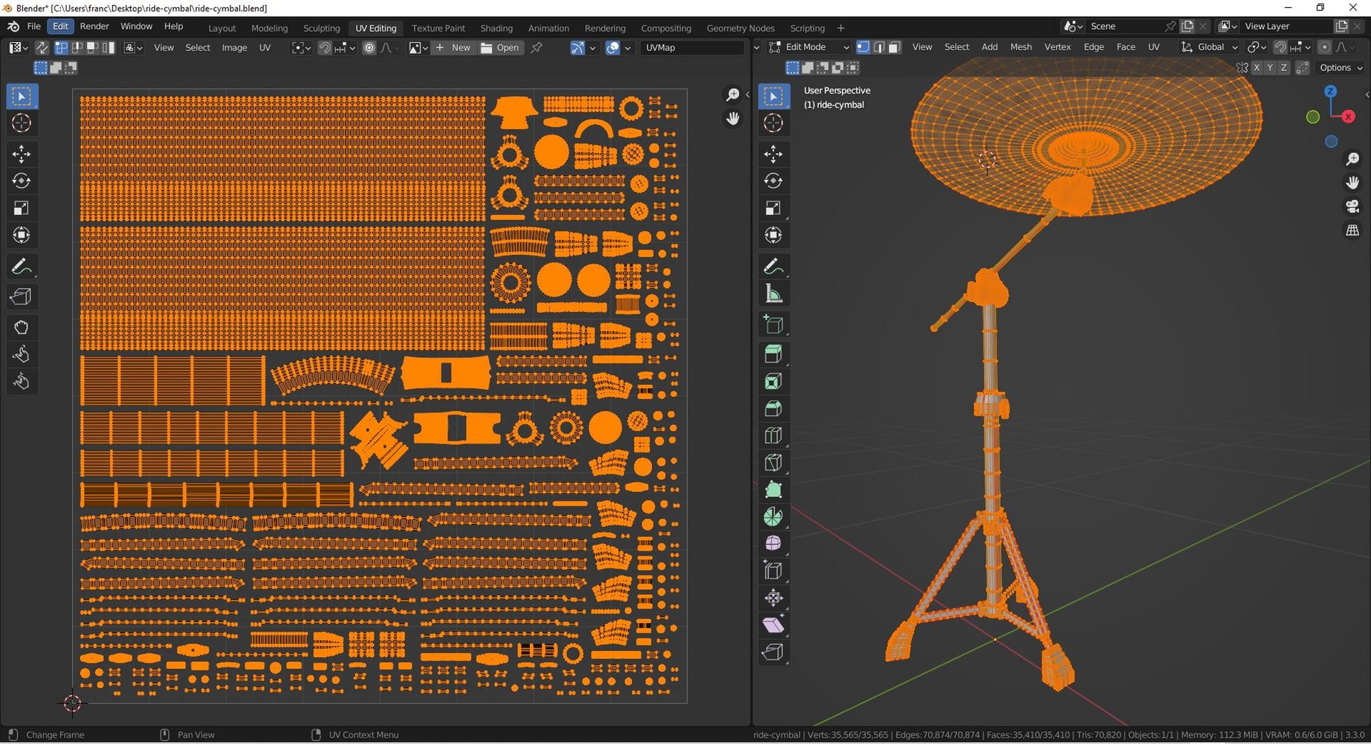 Ride Cymbal 3D Model - TurboSquid 2026193