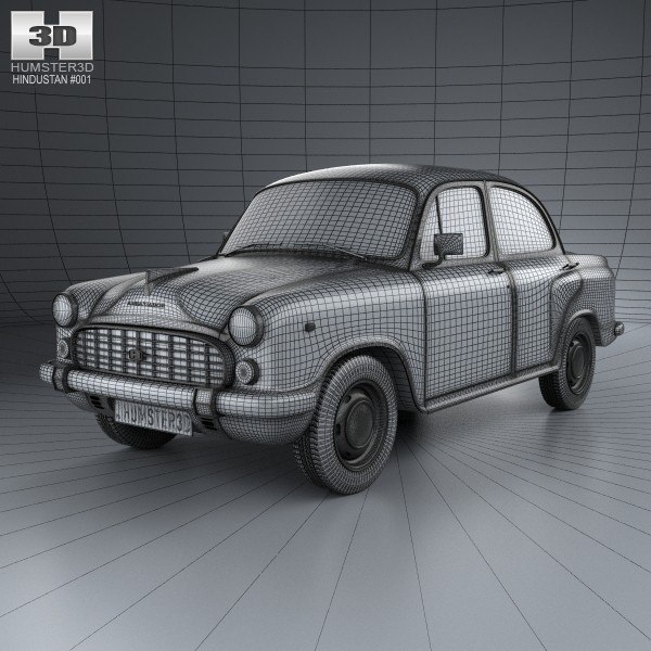 3d max hindustan ambassador classic