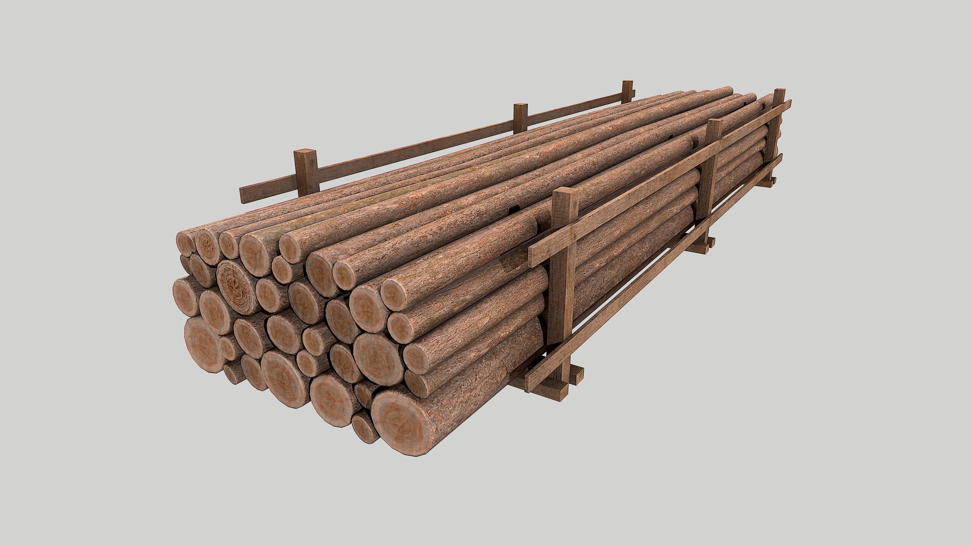 3D Model Wood Logs V2 With PBR 4K 8K - TurboSquid 1730805