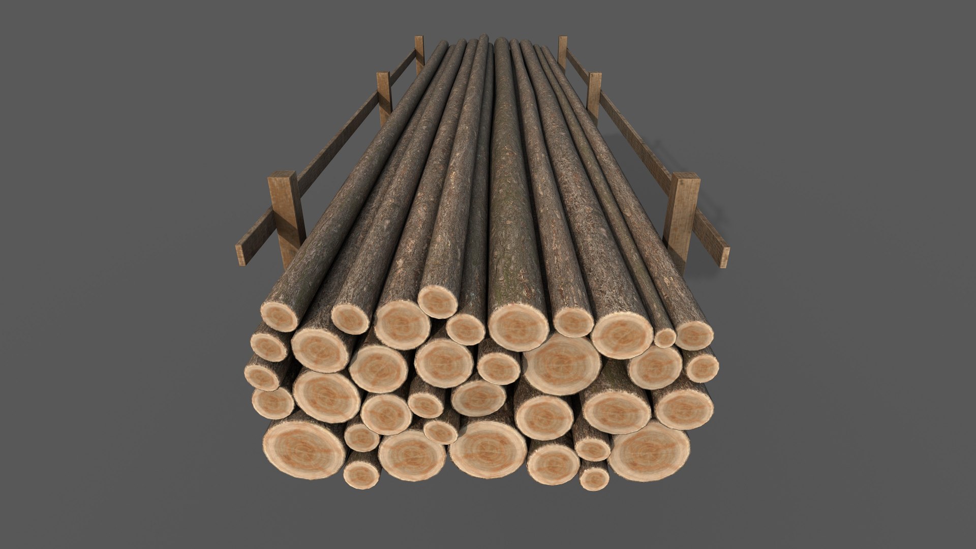 3D Model Wood Logs V2 With PBR 4K 8K - TurboSquid 1730805