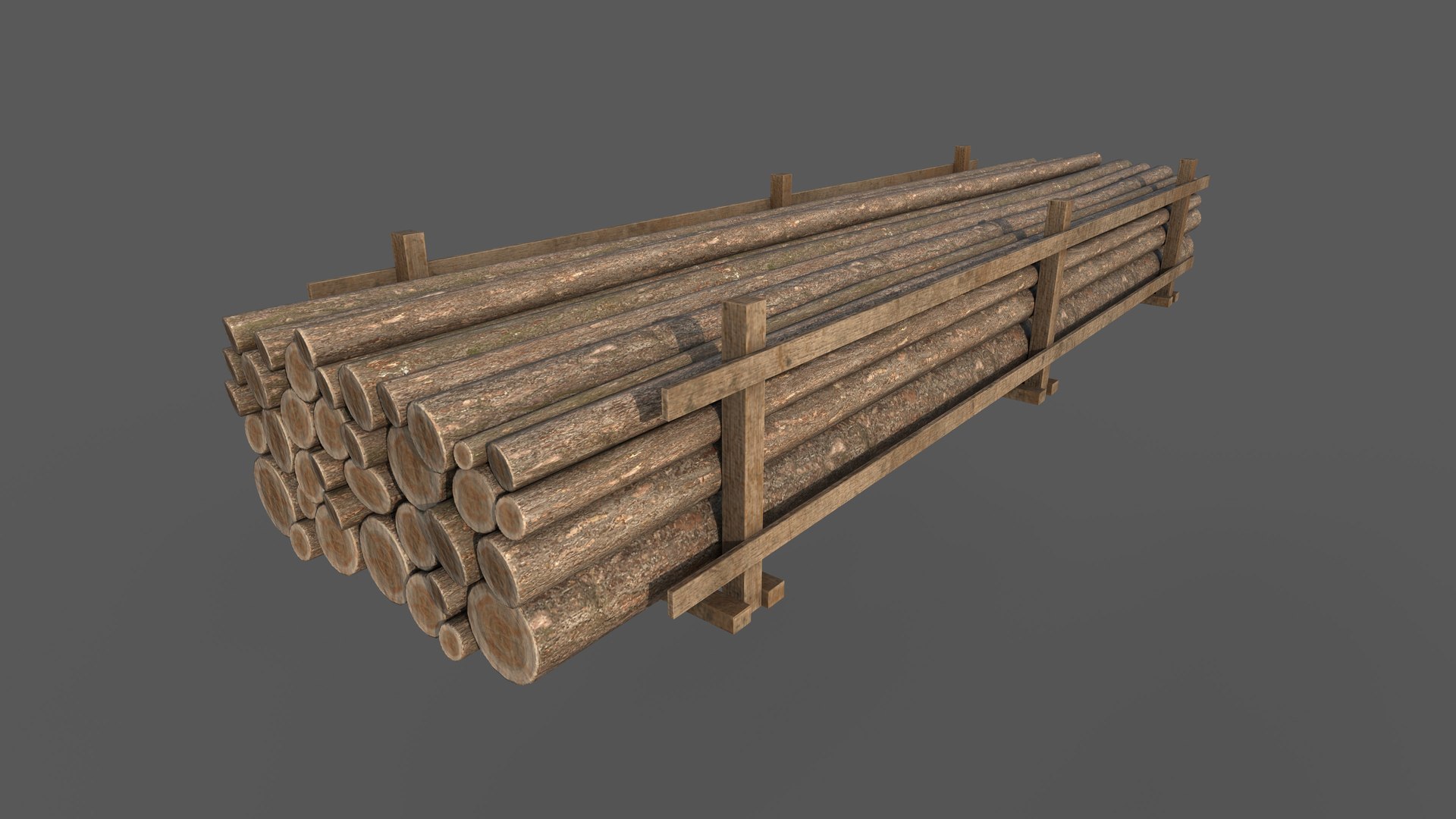 3D Model Wood Logs V2 With PBR 4K 8K - TurboSquid 1730805