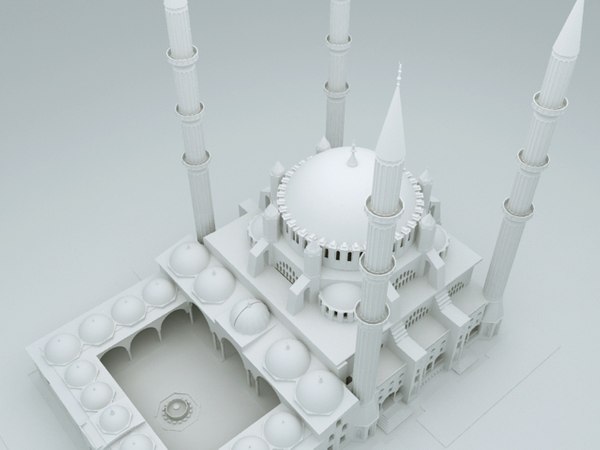 mosque selimiye 3d model