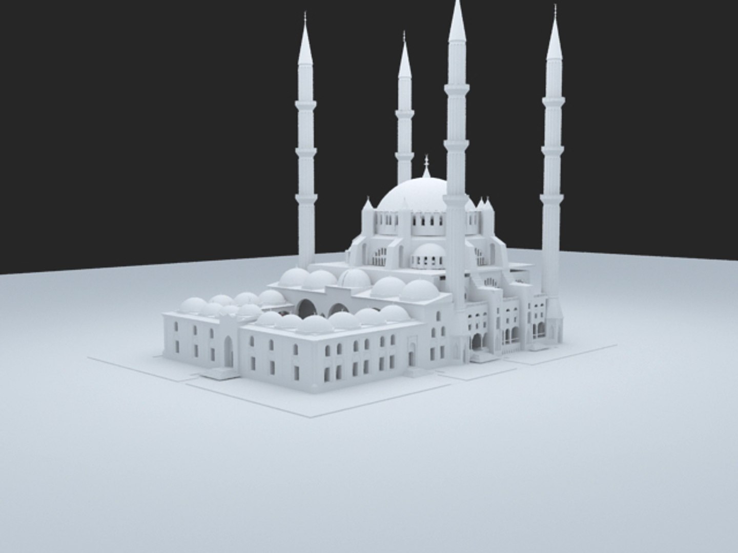 Mosque Selimiye 3d Model
