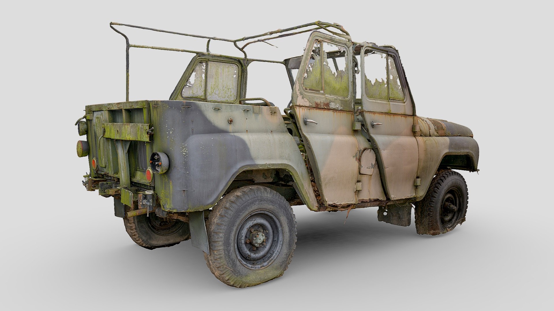 UAZ 469B - Wreck 02 RAW Scan 3D Model - TurboSquid 2356982