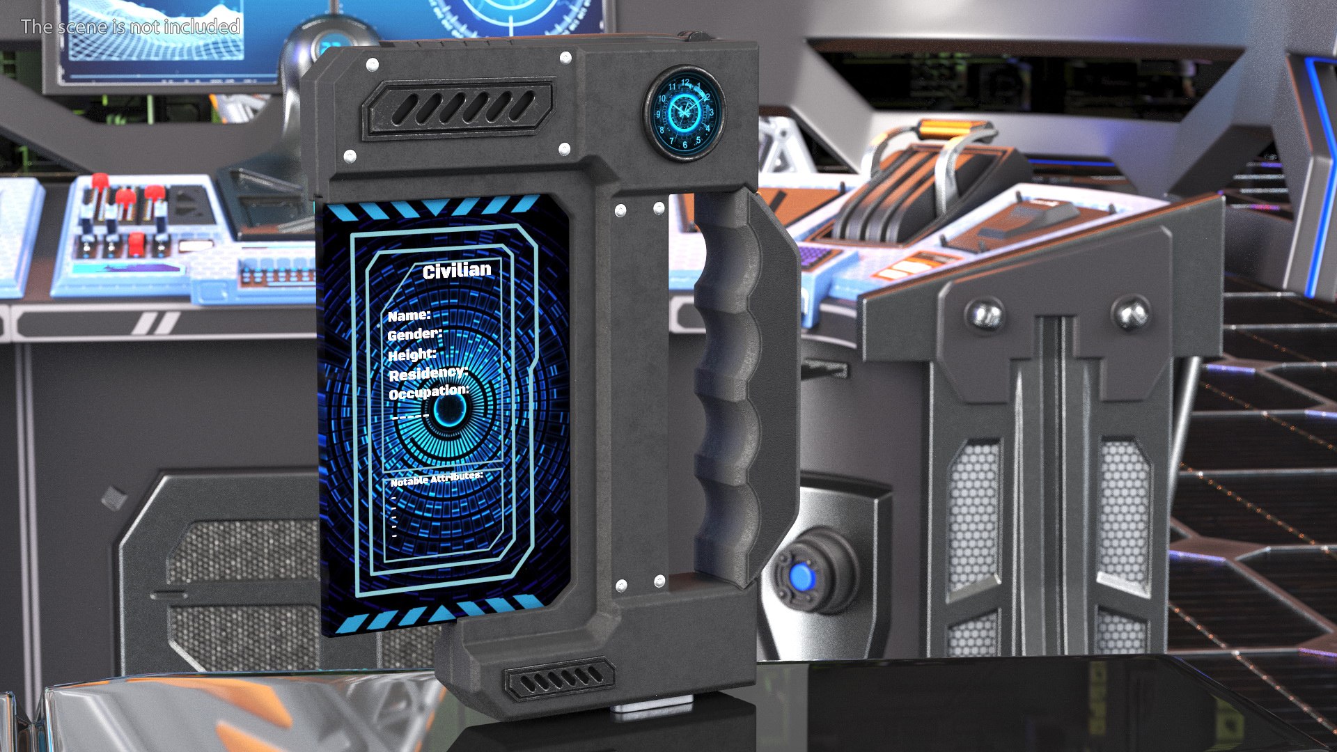 New Sci-Fi Phone Device Black 3D - TurboSquid 2121160