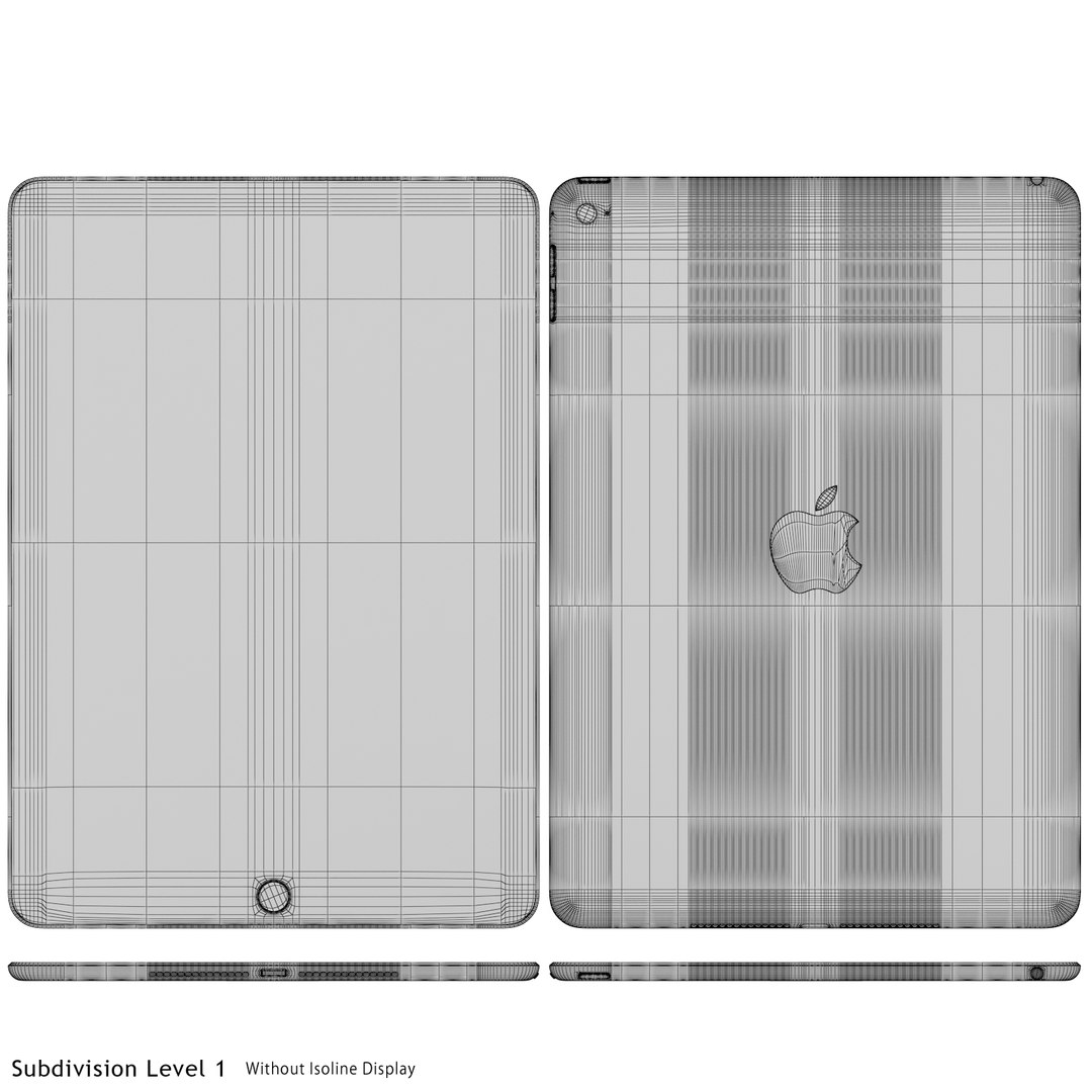 3d model realistic apple ipad air