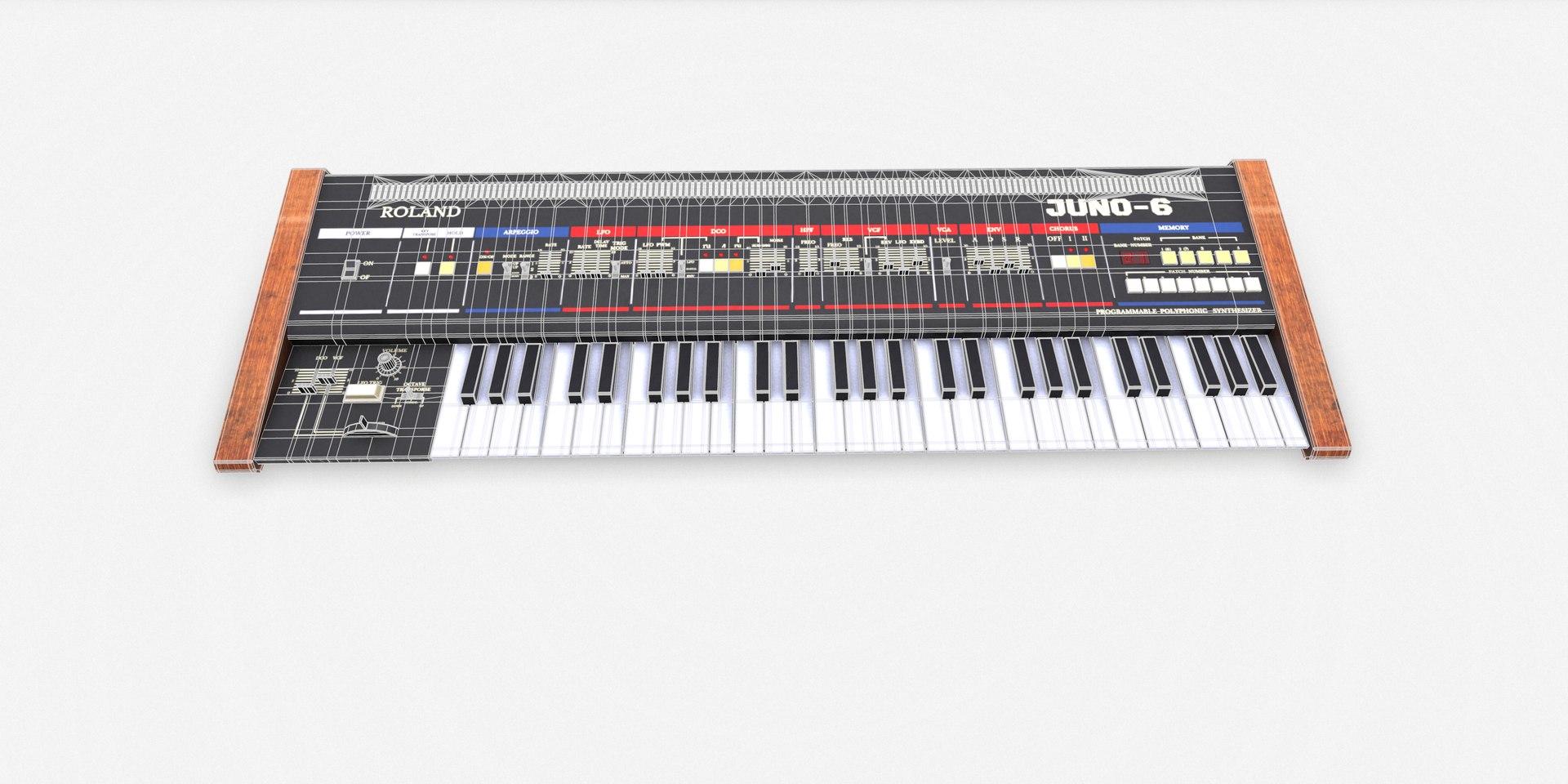 Roland Juno 6 Juno-6 3D Model - TurboSquid 1655026