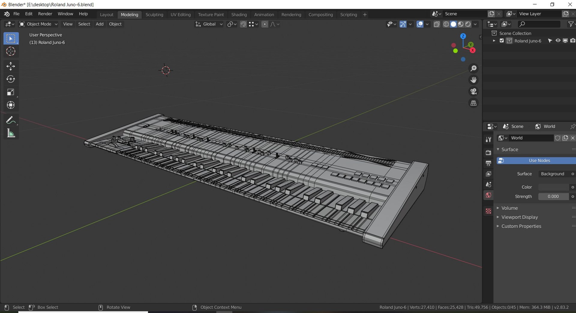 Roland Juno 6 Juno-6 3D Model - TurboSquid 1655026