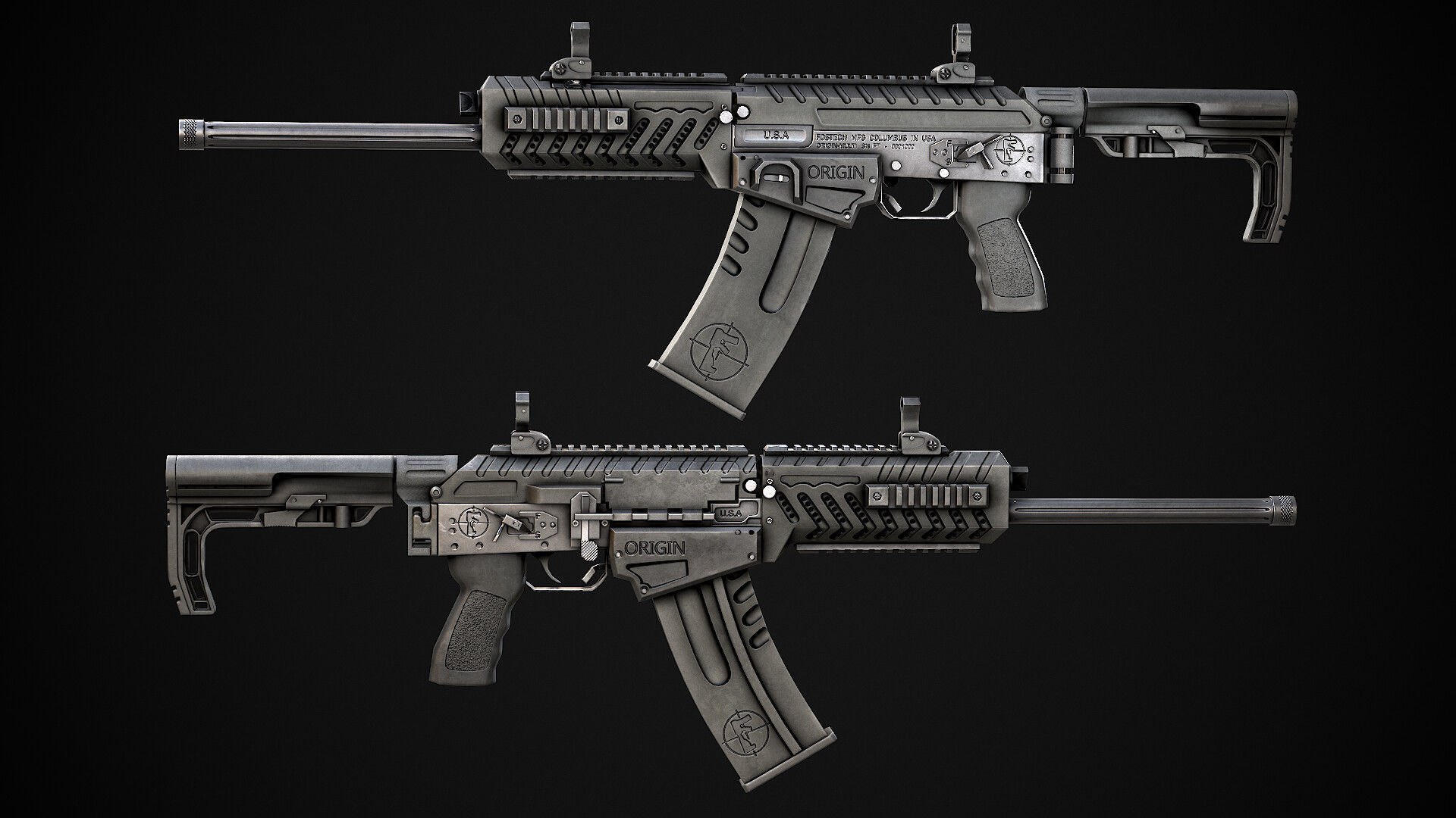 Fostech Origin 12 AAA Game Ready PBR Low-Poly 3D Model 3D Model ...