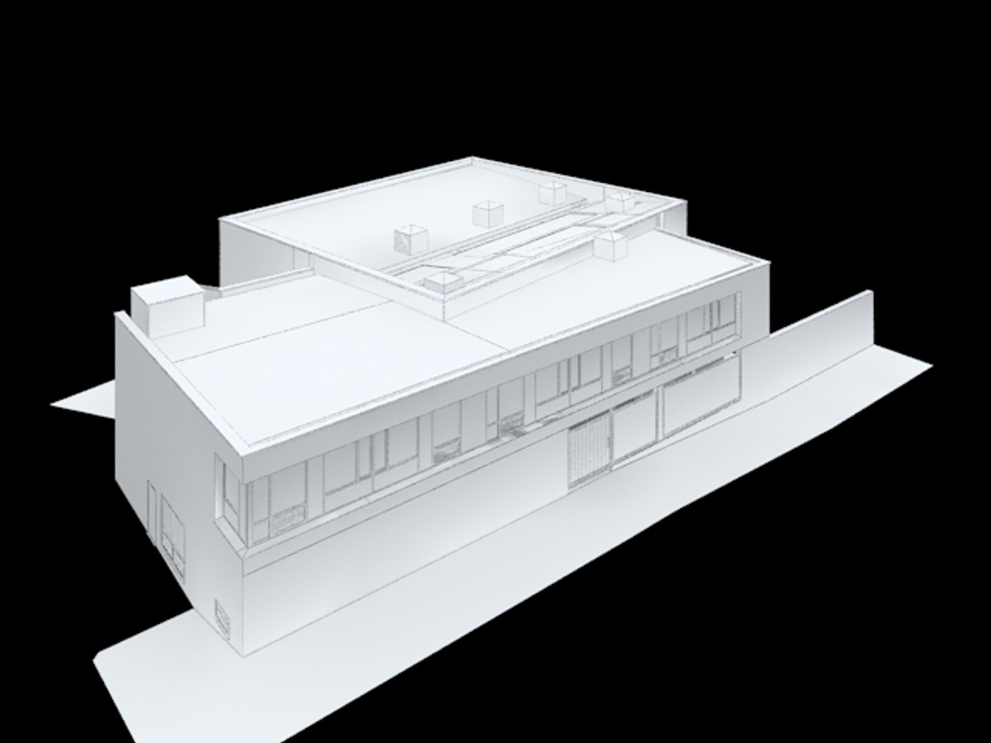 3d Uk School Building Model