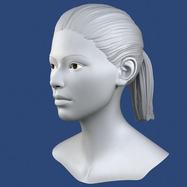 max realistic asian female head