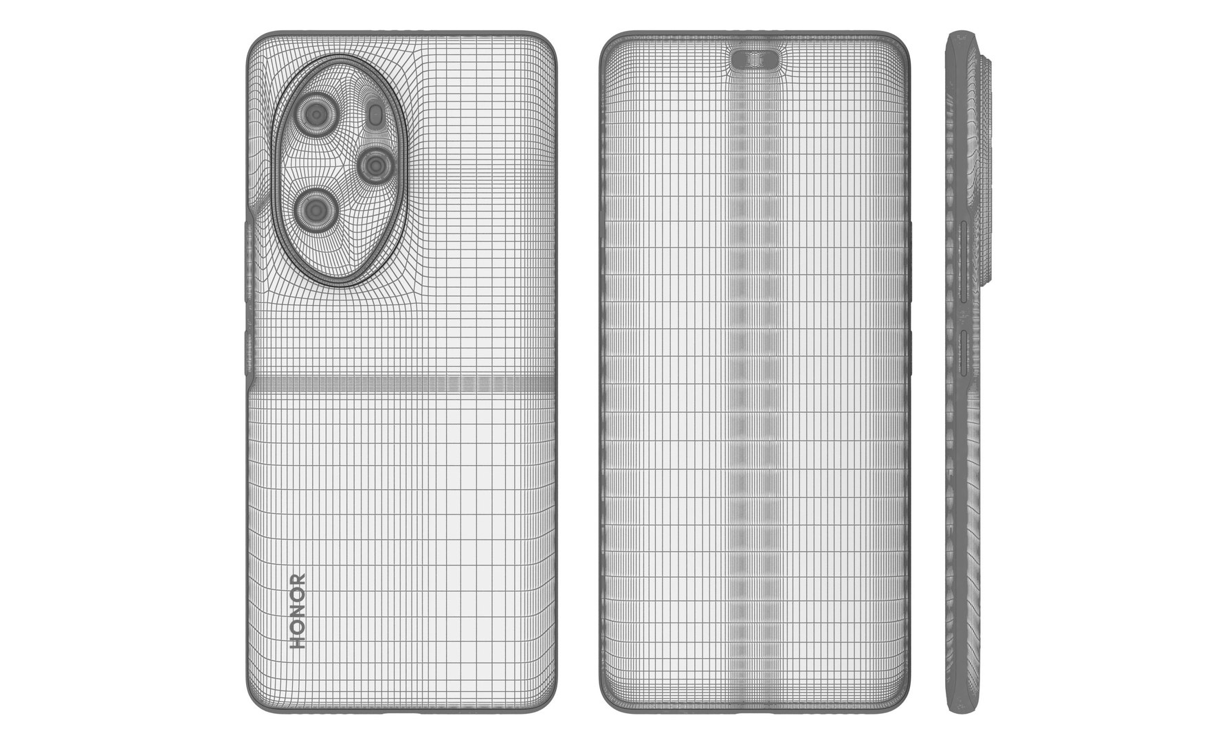 3D model Honor 100 Pro White - TurboSquid 2157559
