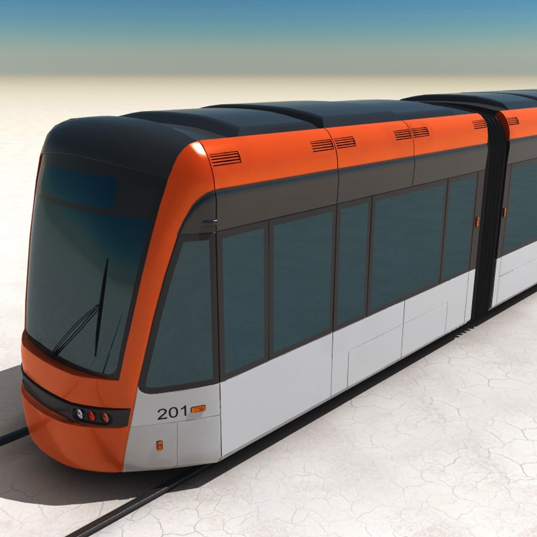Low-floor Light Rail Vehicle 3d 3ds