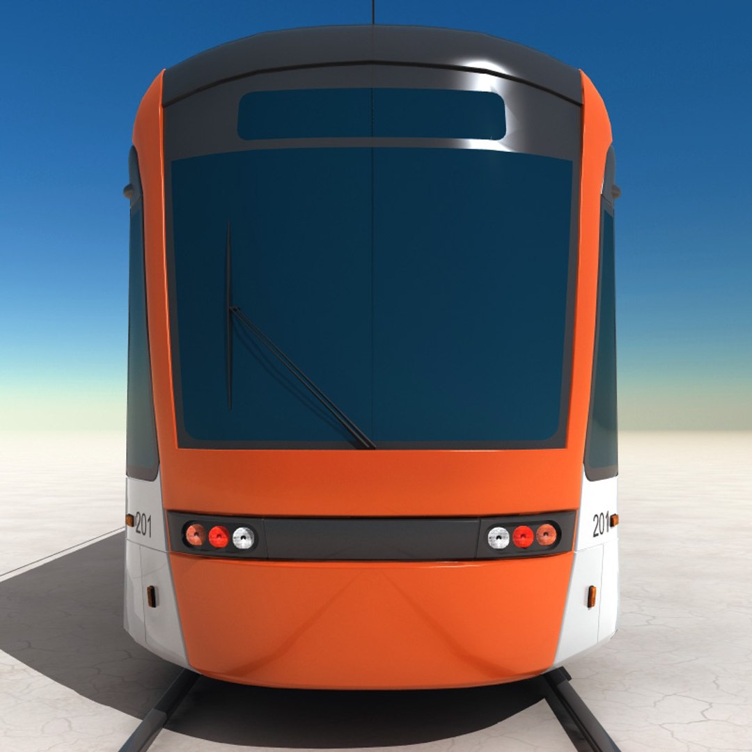 Low-floor Light Rail Vehicle 3d 3ds