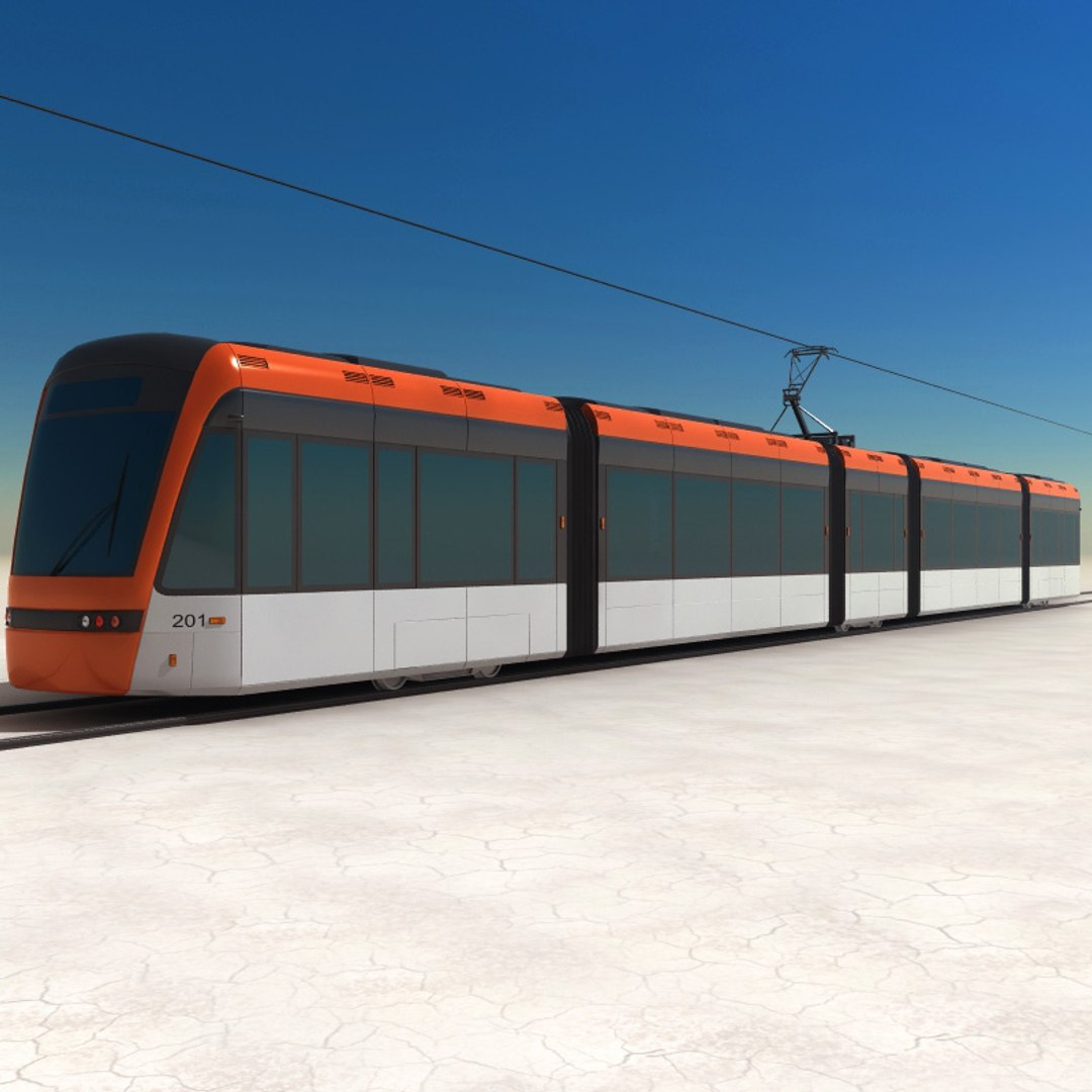 Low-floor Light Rail Vehicle 3d 3ds
