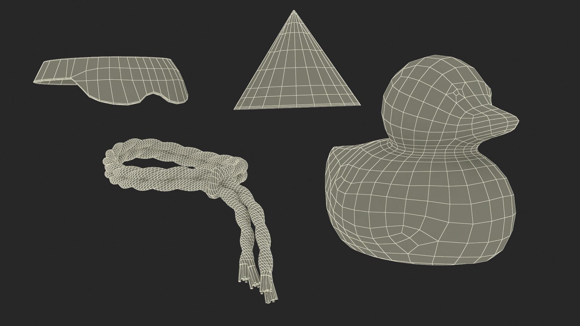 Rubber Duck With Accessories Model - TurboSquid 2337916