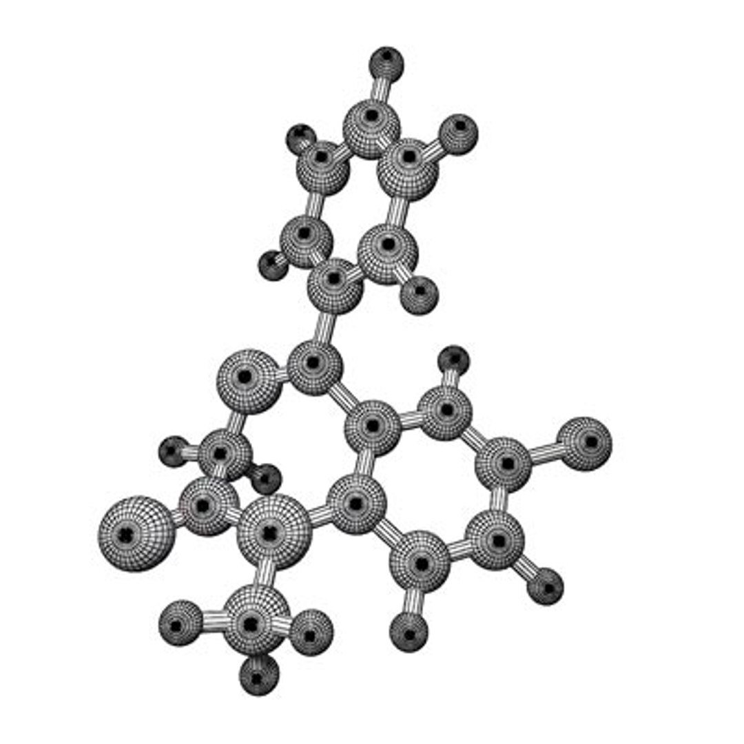 3ds Max Diazepam Molecule Structure