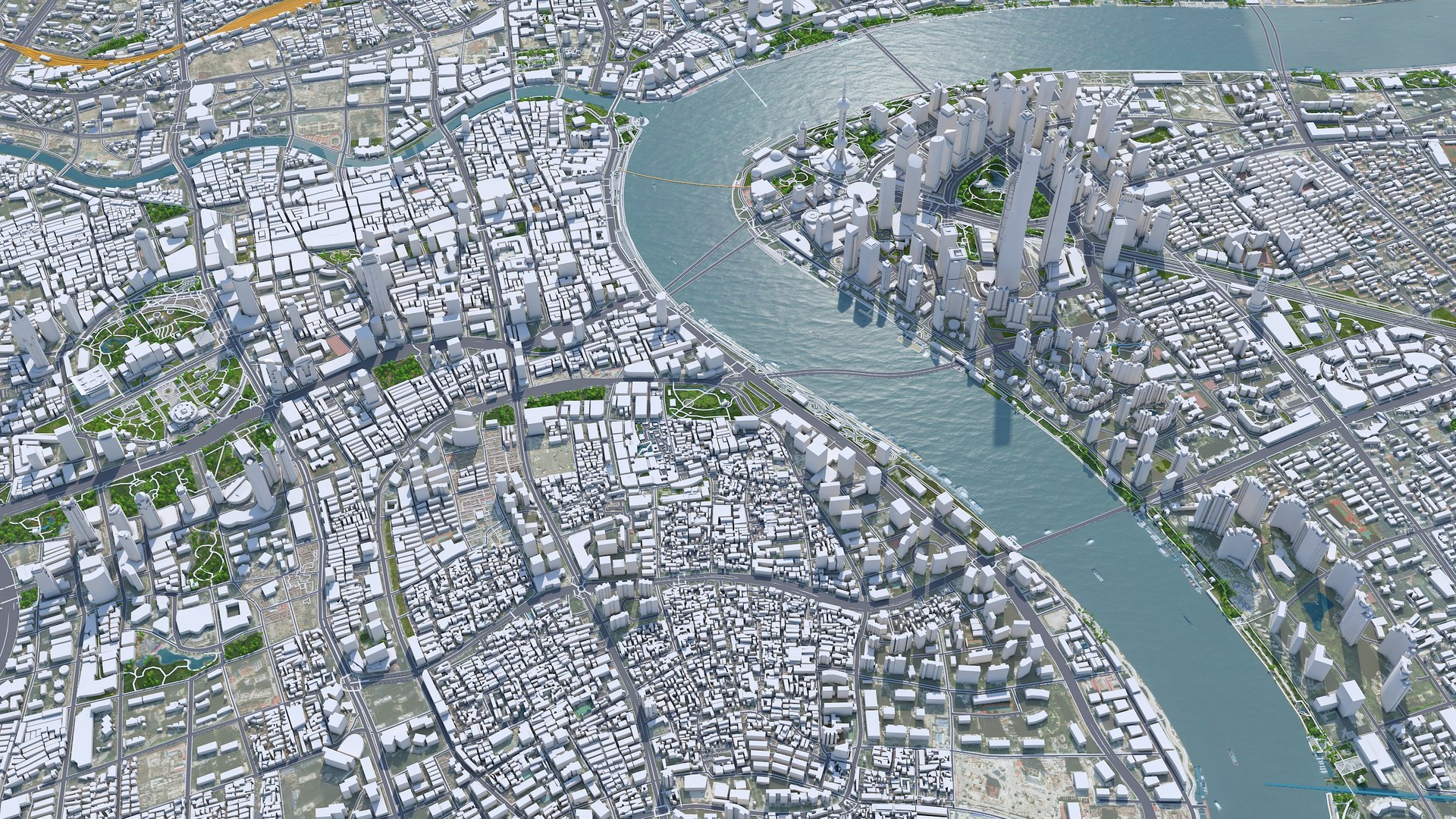 3D Shanghai Downtown China - TurboSquid 1989780