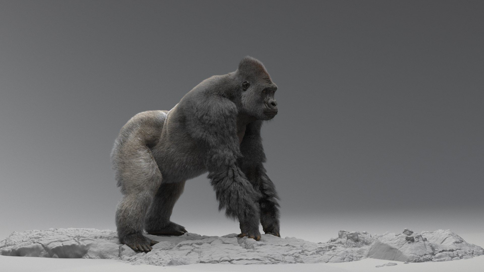 Rigged gorilla model - TurboSquid 1713512