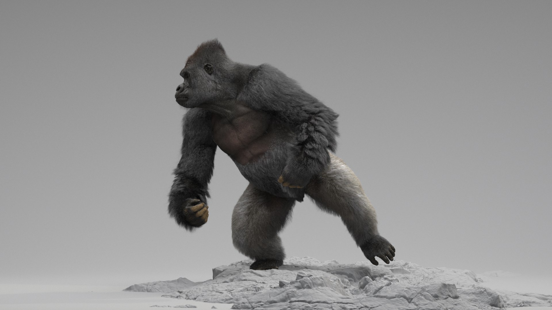 Rigged gorilla model - TurboSquid 1713512
