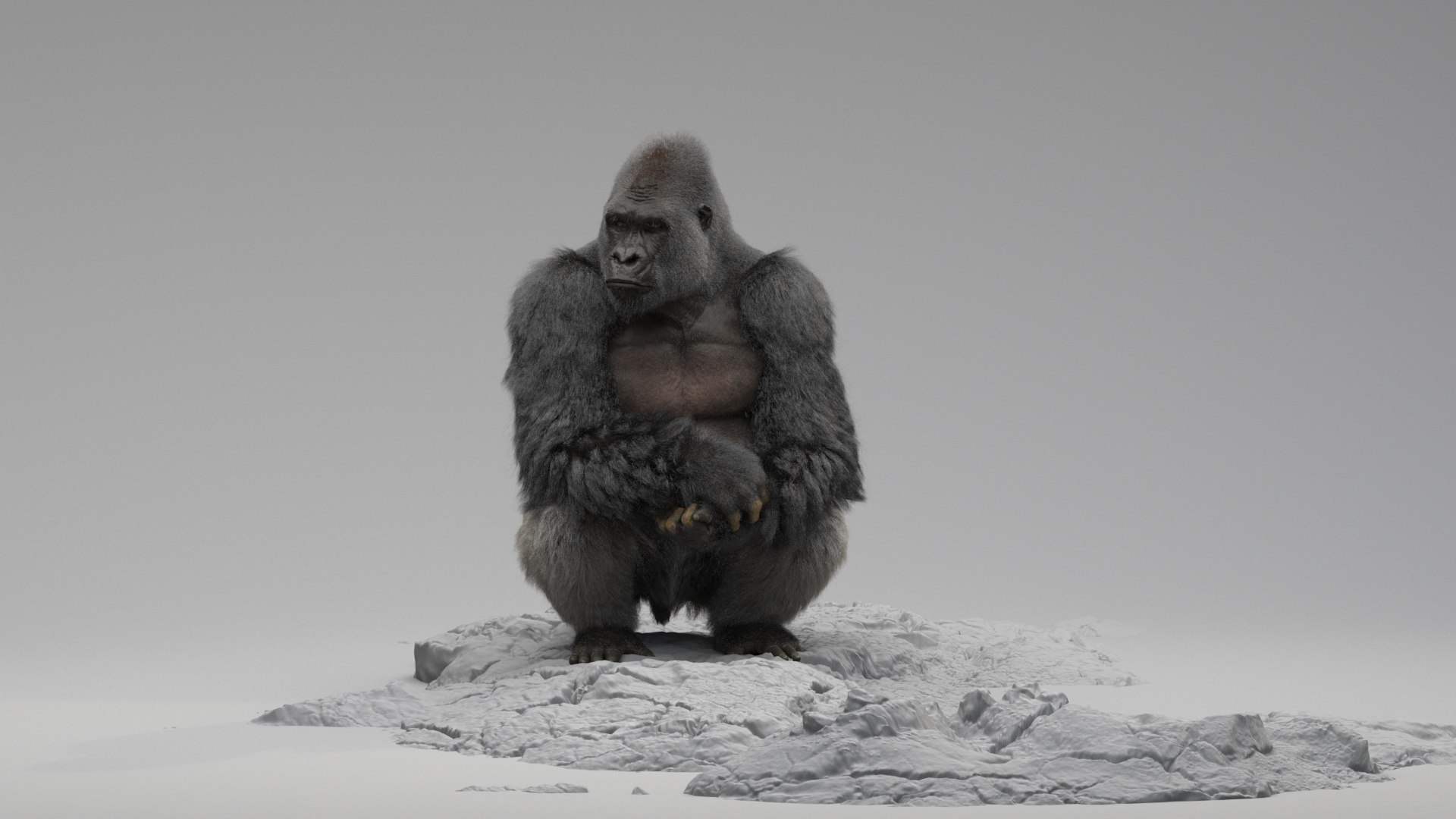 Rigged gorilla model - TurboSquid 1713512