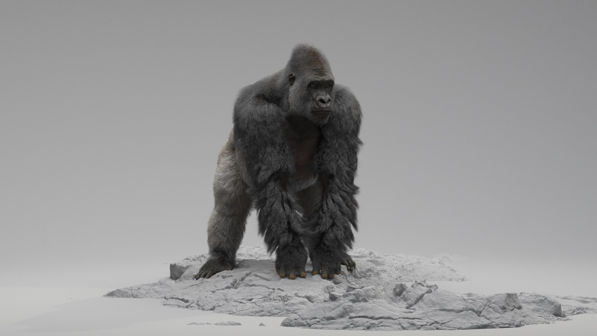 Rigged gorilla model - TurboSquid 1713512