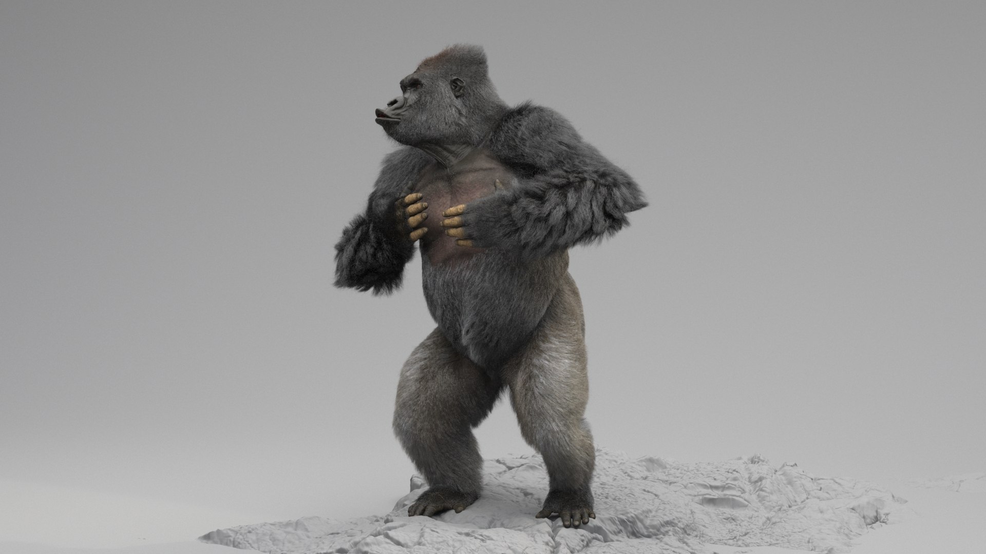 Rigged gorilla model - TurboSquid 1713512