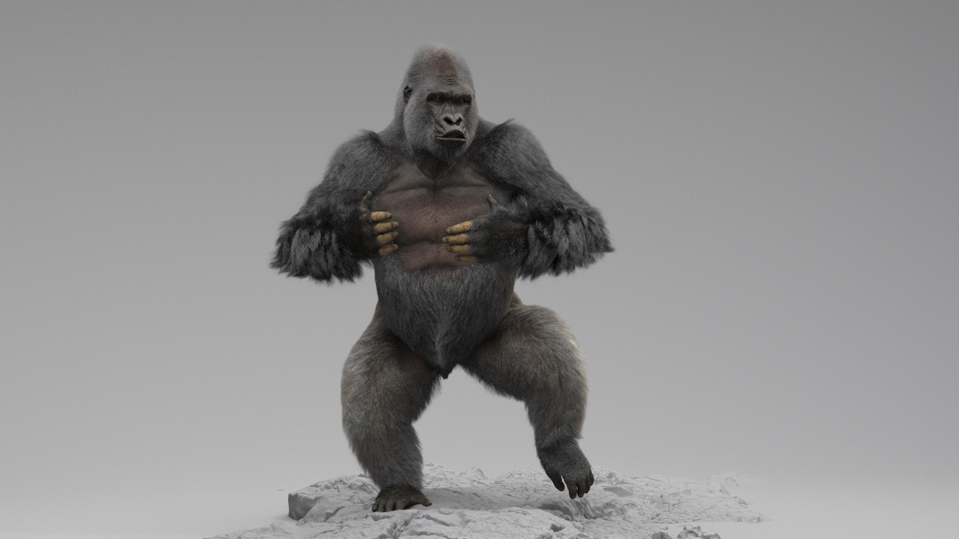 Rigged gorilla model - TurboSquid 1713512