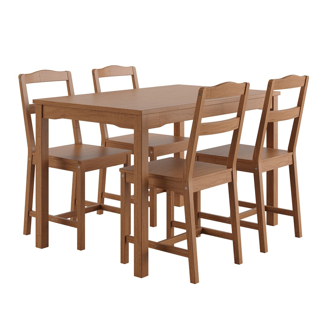 Table And Chair Hagernas 3D Model - TurboSquid 2370257