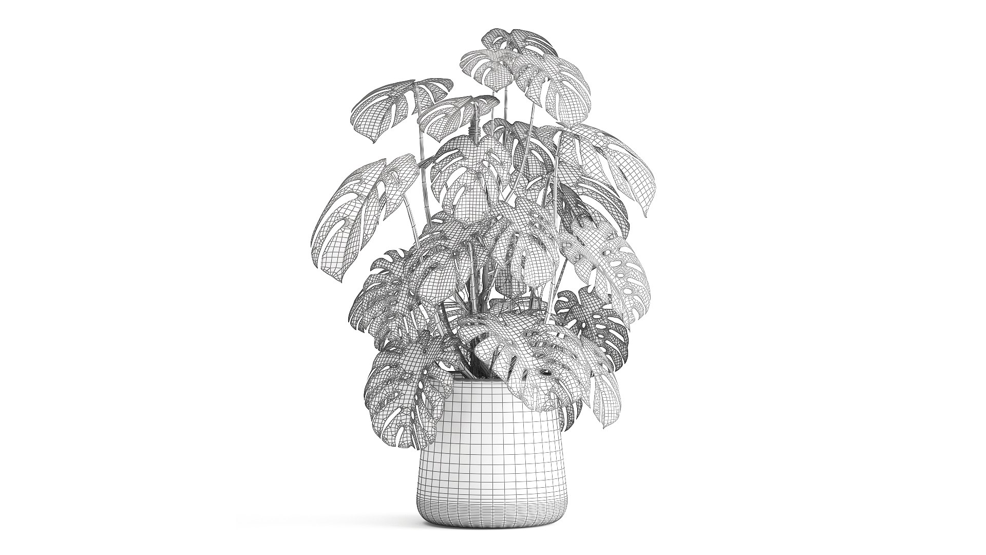 3D Monstera In A Rust Pot For The Interior 1001 - TurboSquid 1749892