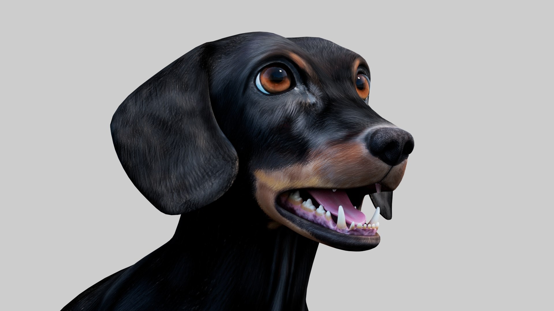 Animated Black Dachshund Dog 3D Model 3D - TurboSquid 2515344