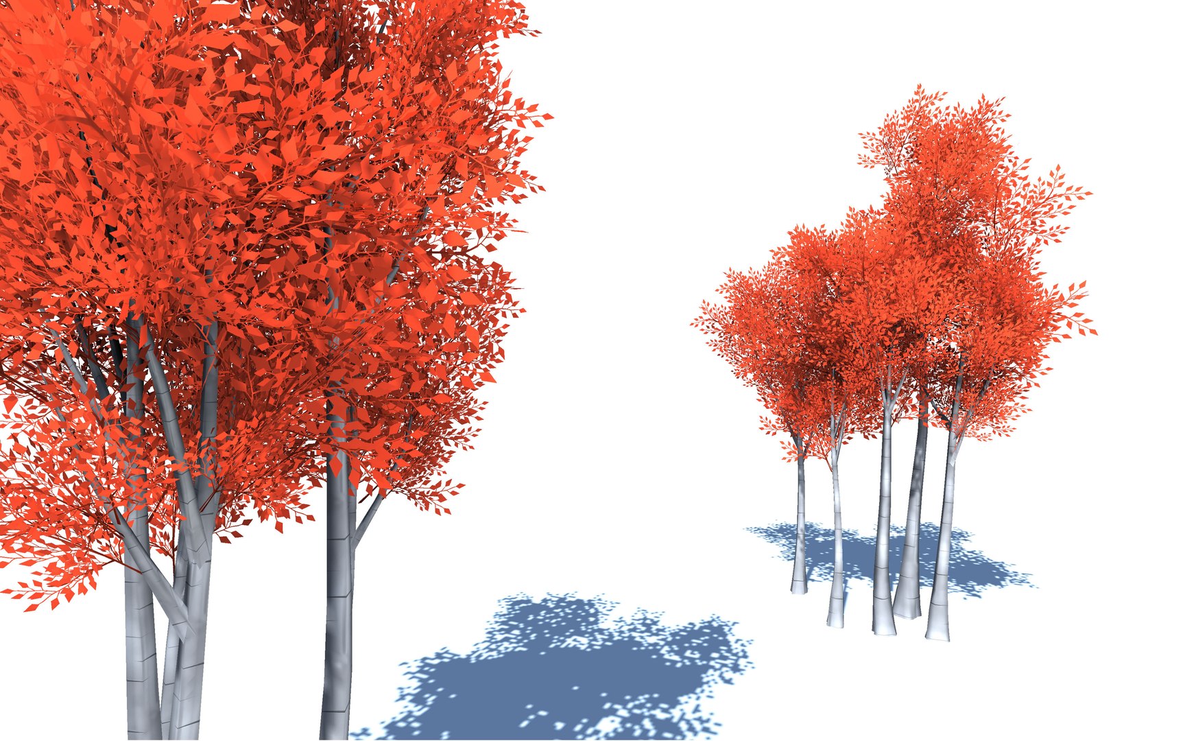 3D Model Stylized Colorful Trees Forest - TurboSquid 1513610