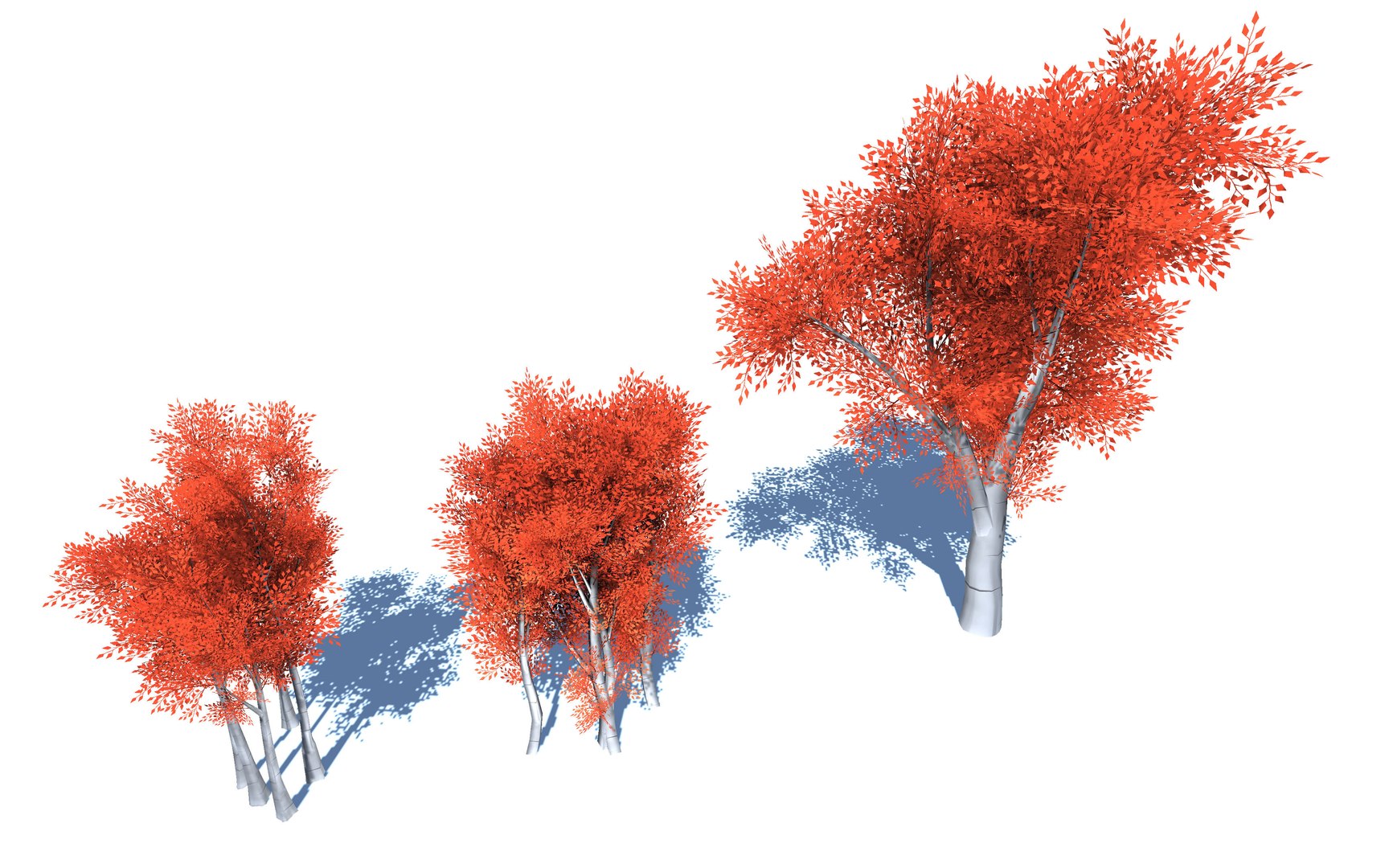 3D Model Stylized Colorful Trees Forest - TurboSquid 1513610