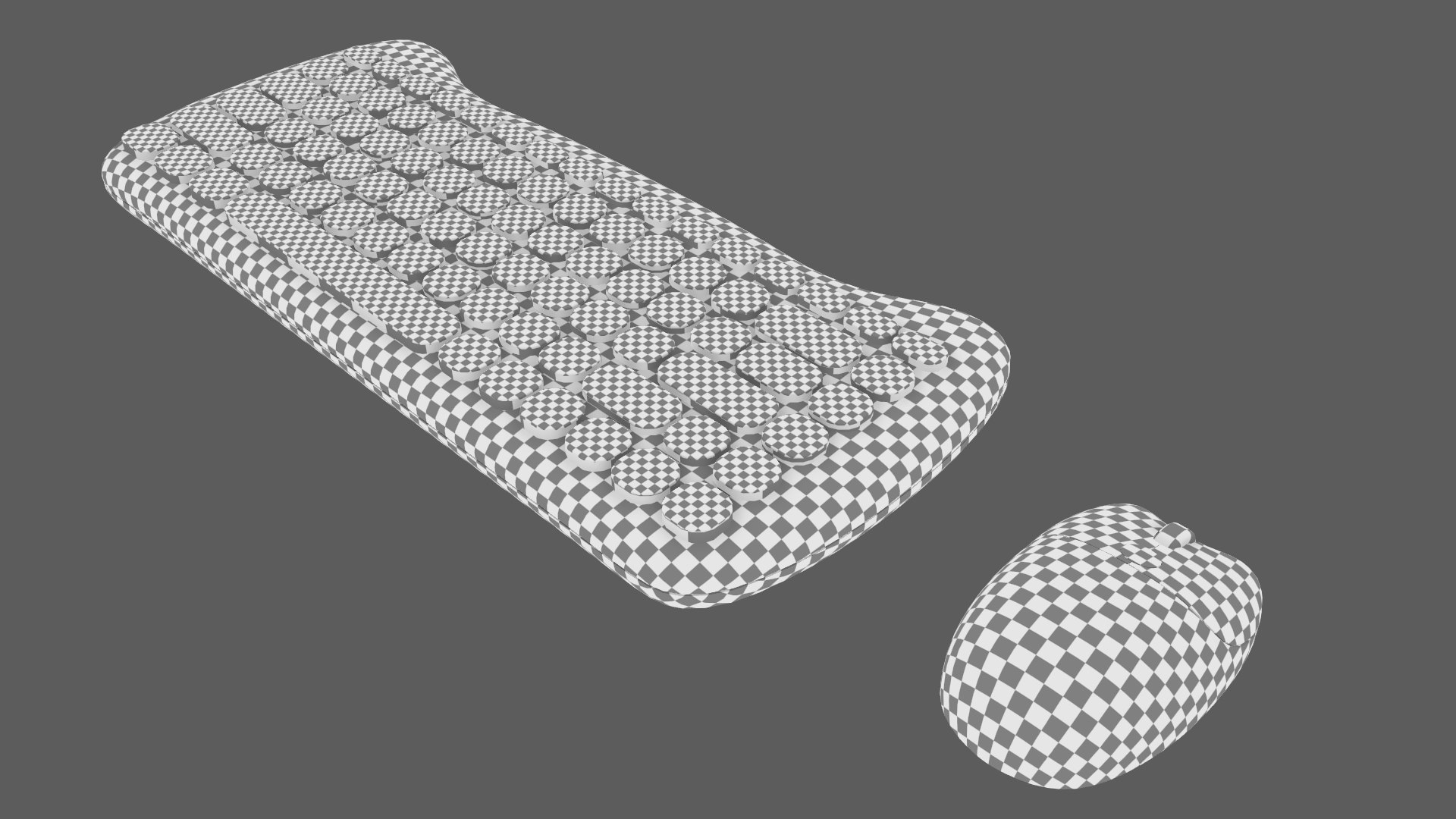 3D Wireless Keyboard Mouse Set Pinky Tones Version - TurboSquid 2086693