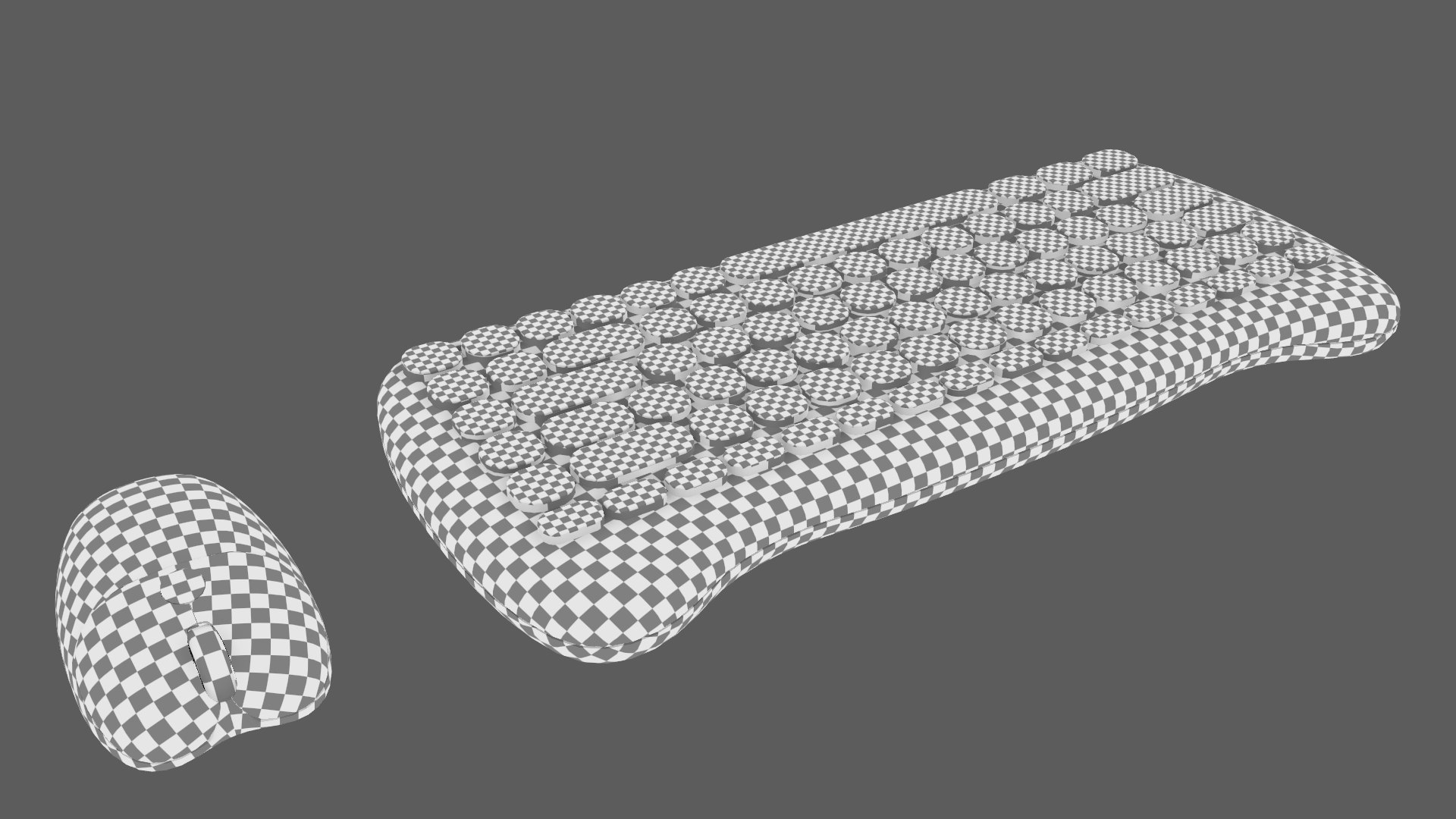 3D Wireless Keyboard Mouse Set Pinky Tones Version - TurboSquid 2086693