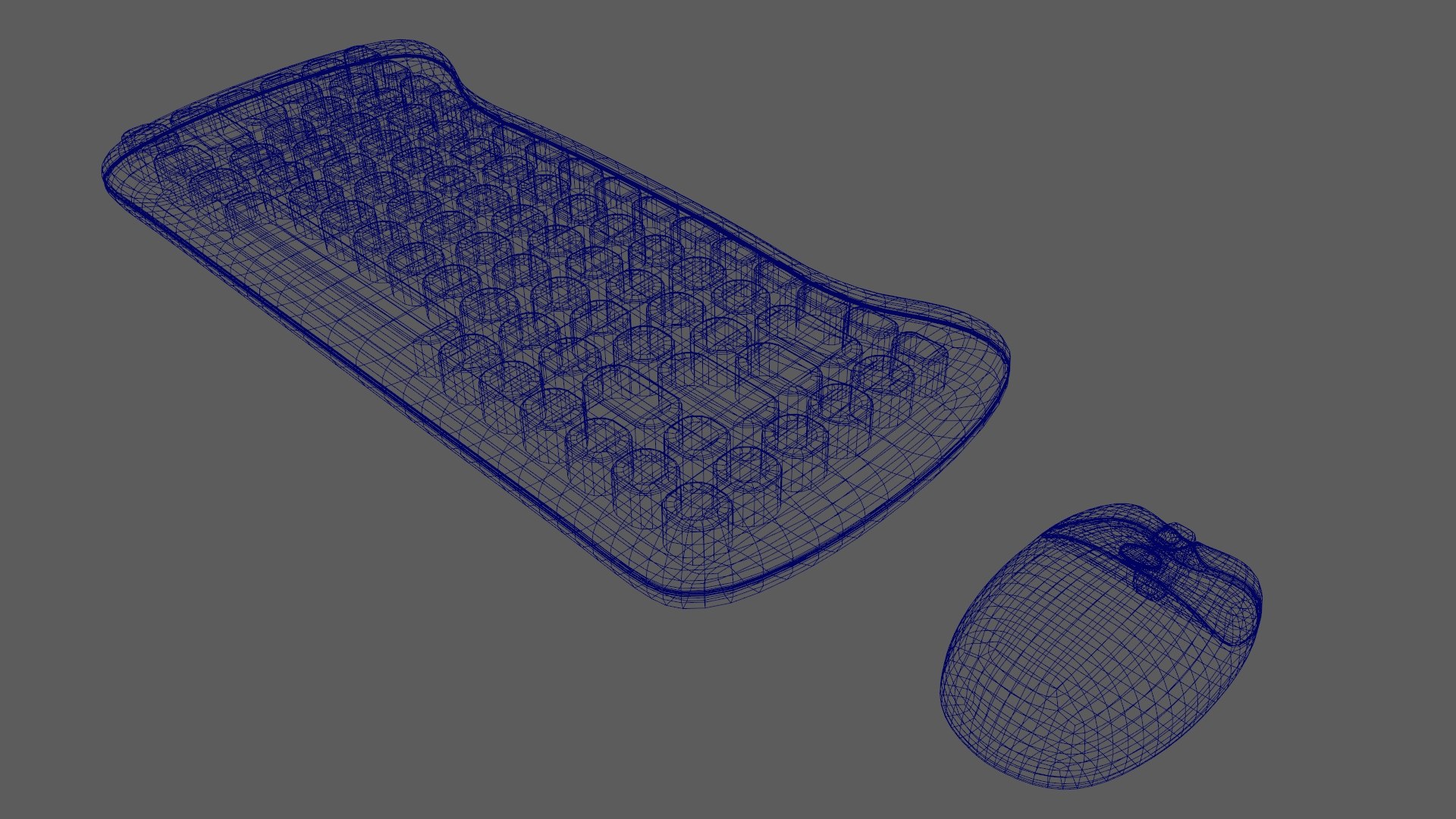 3D Wireless Keyboard Mouse Set Pinky Tones Version - TurboSquid 2086693