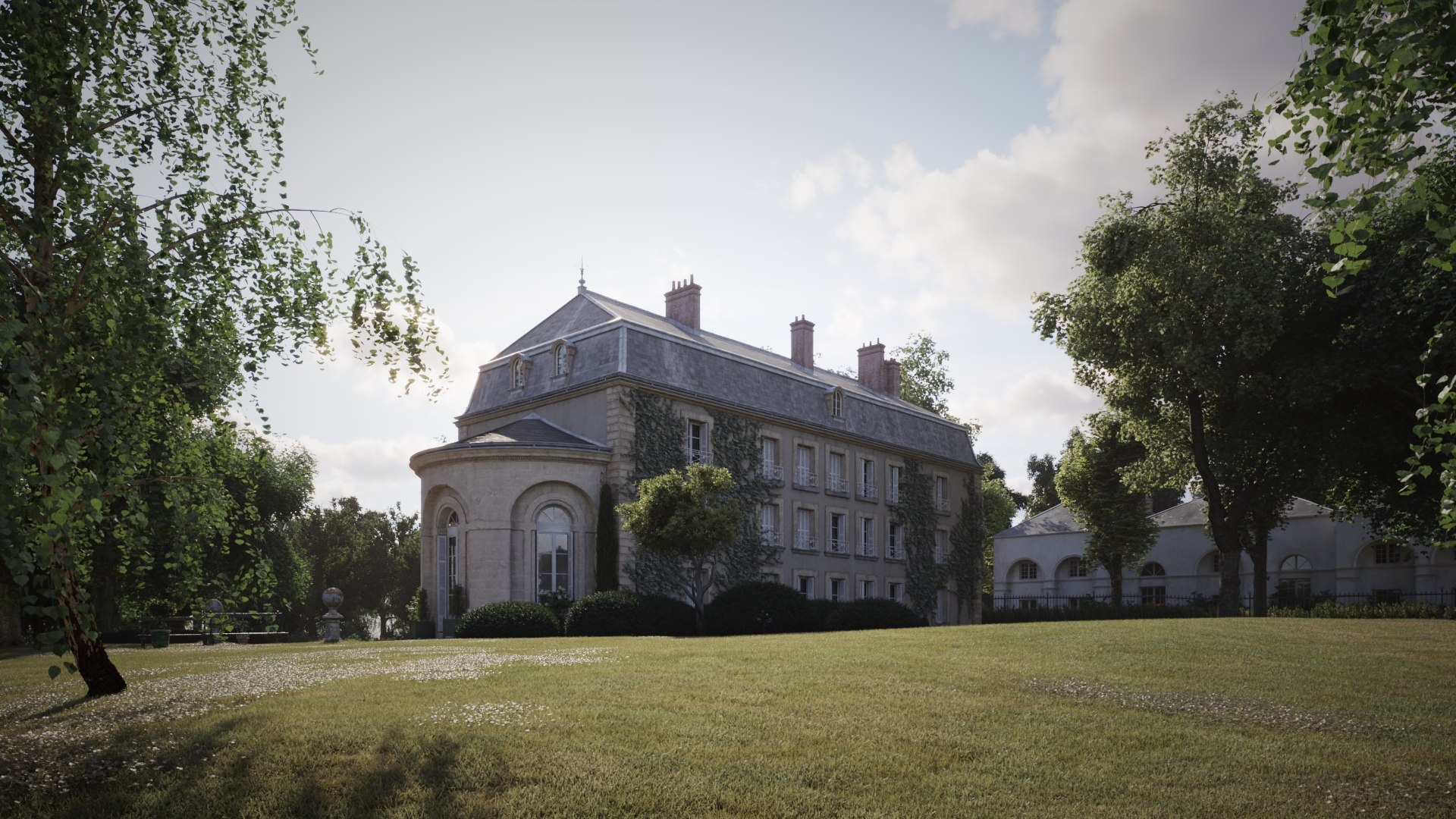 French Chateau 3D Model - TurboSquid 2366610