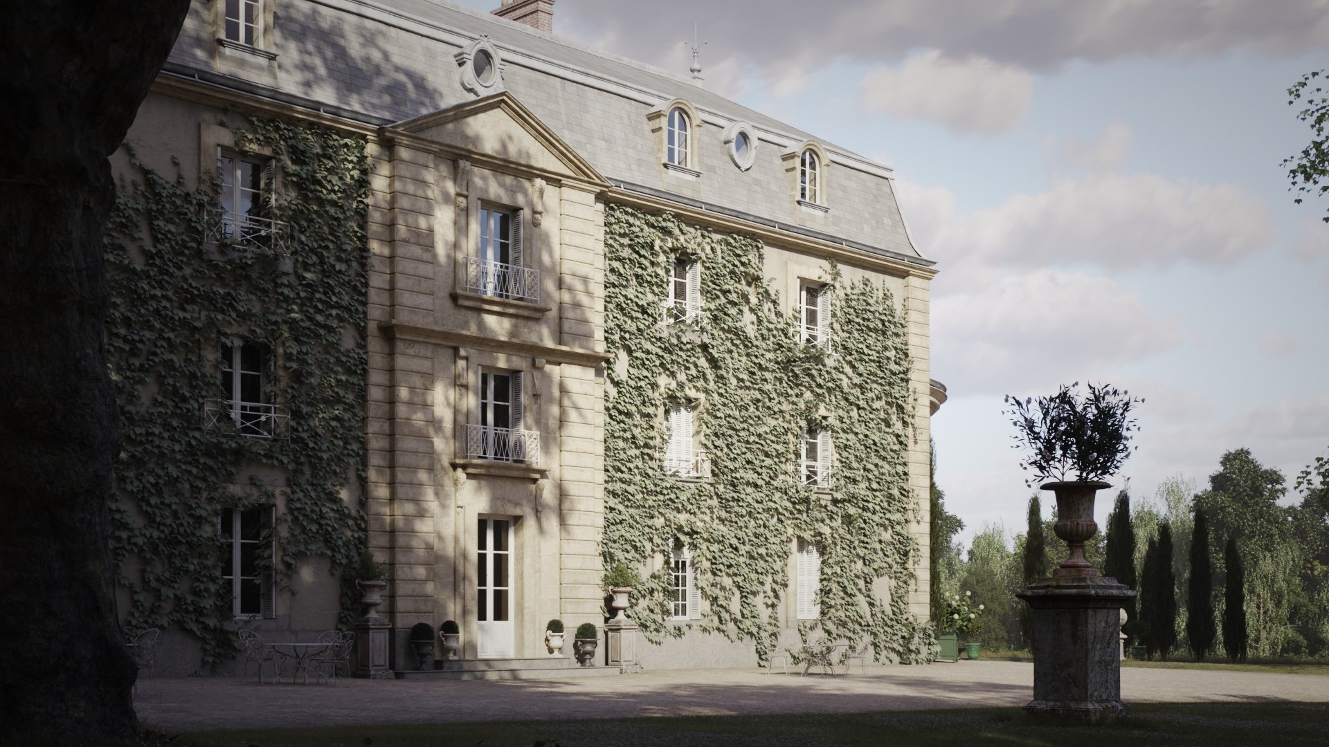 French Chateau 3D Model - TurboSquid 2366610