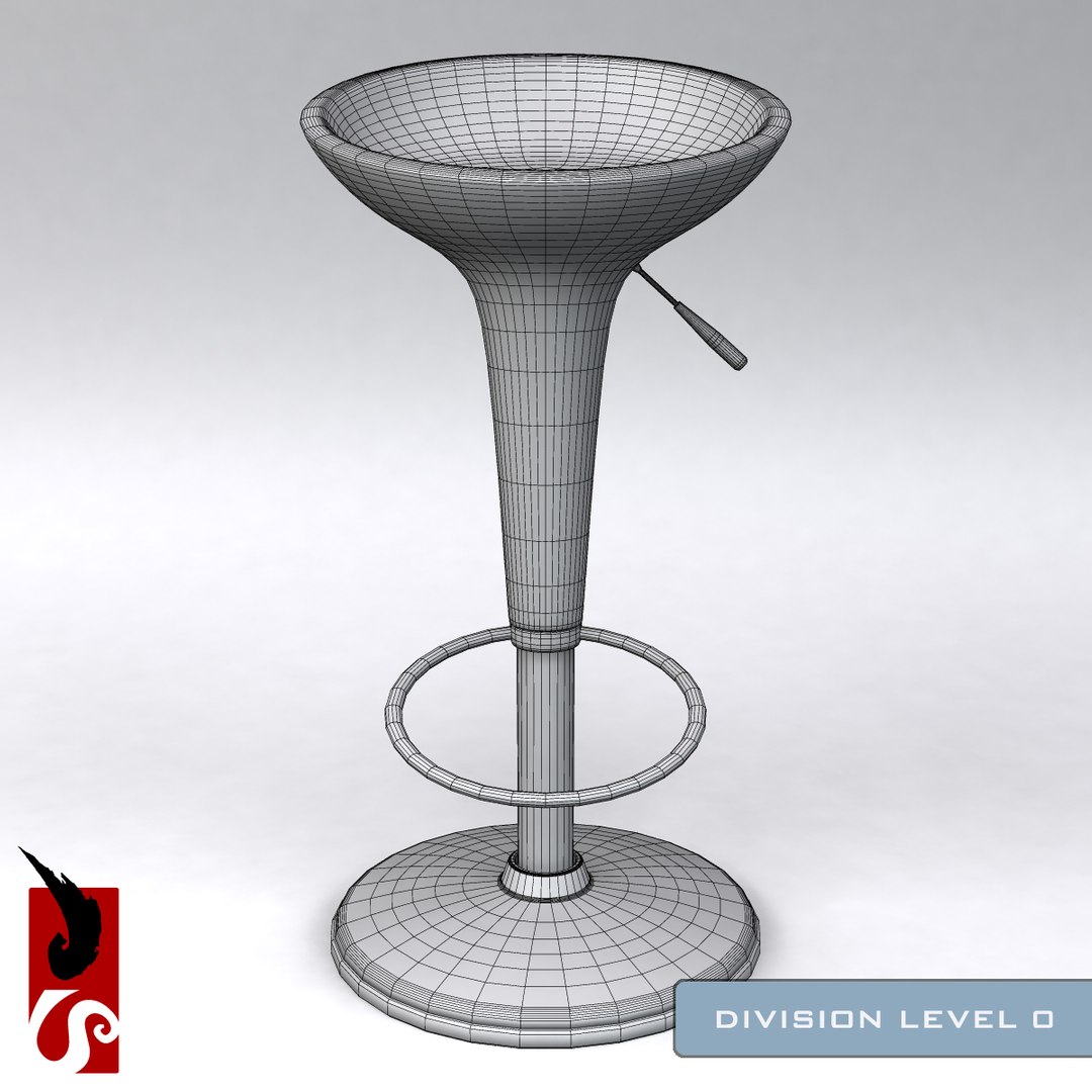 3d Bar Stool 001 Model