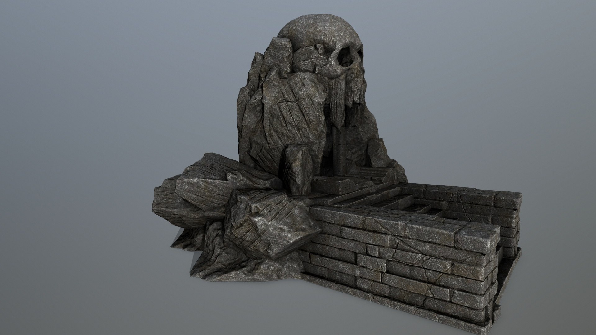Skull Cave Model - TurboSquid 1391559