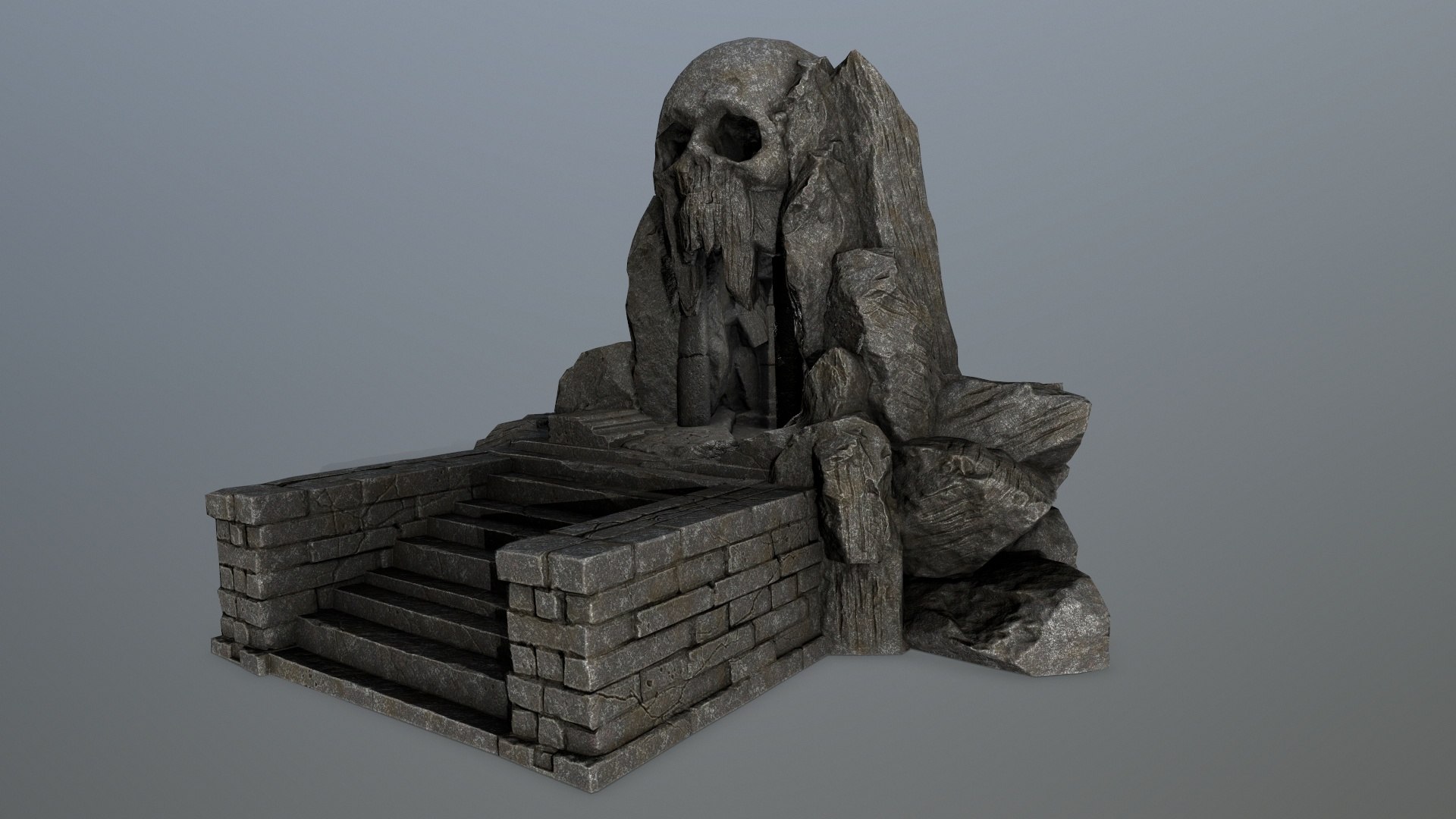 Skull Cave Model - TurboSquid 1391559
