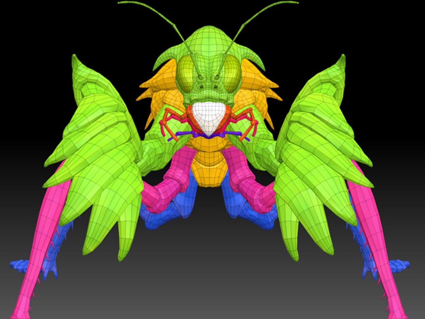 3d Mole Mantis Model