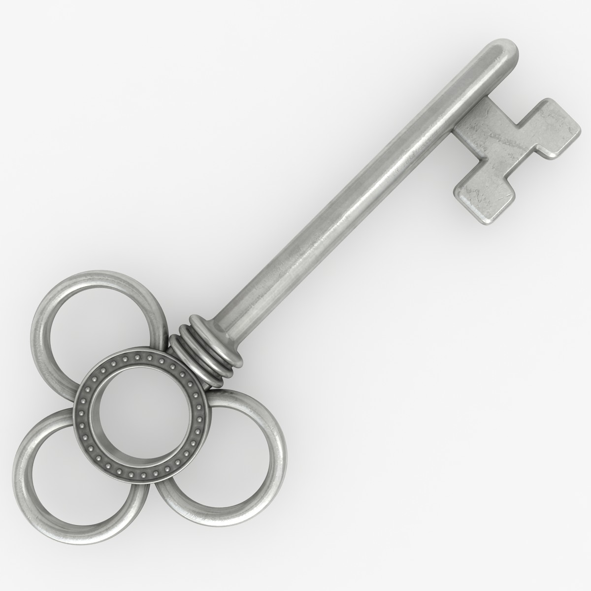 3d model realistic vintage key set